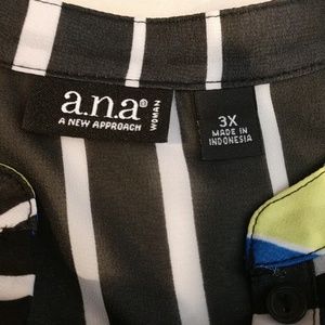 a.n.a | Tops | Ana Woman Brand Multi Colored Sheer Blouse | Poshmark